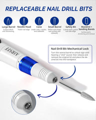 AIRSEE Master Cordless Electric Nail Drill – 35000 RPM, LED Display, P ...