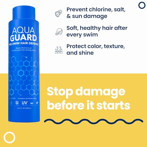 AQUA GUARD Pre-Swim Hair Defense Family Size | Chlorine Shield for the ...