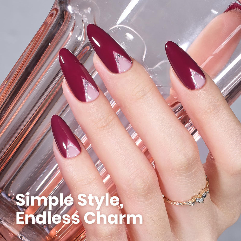 Beetles Burgundy Red Gel Polish – Long-Lasting Soak-Off UV/LED, Same-C ...