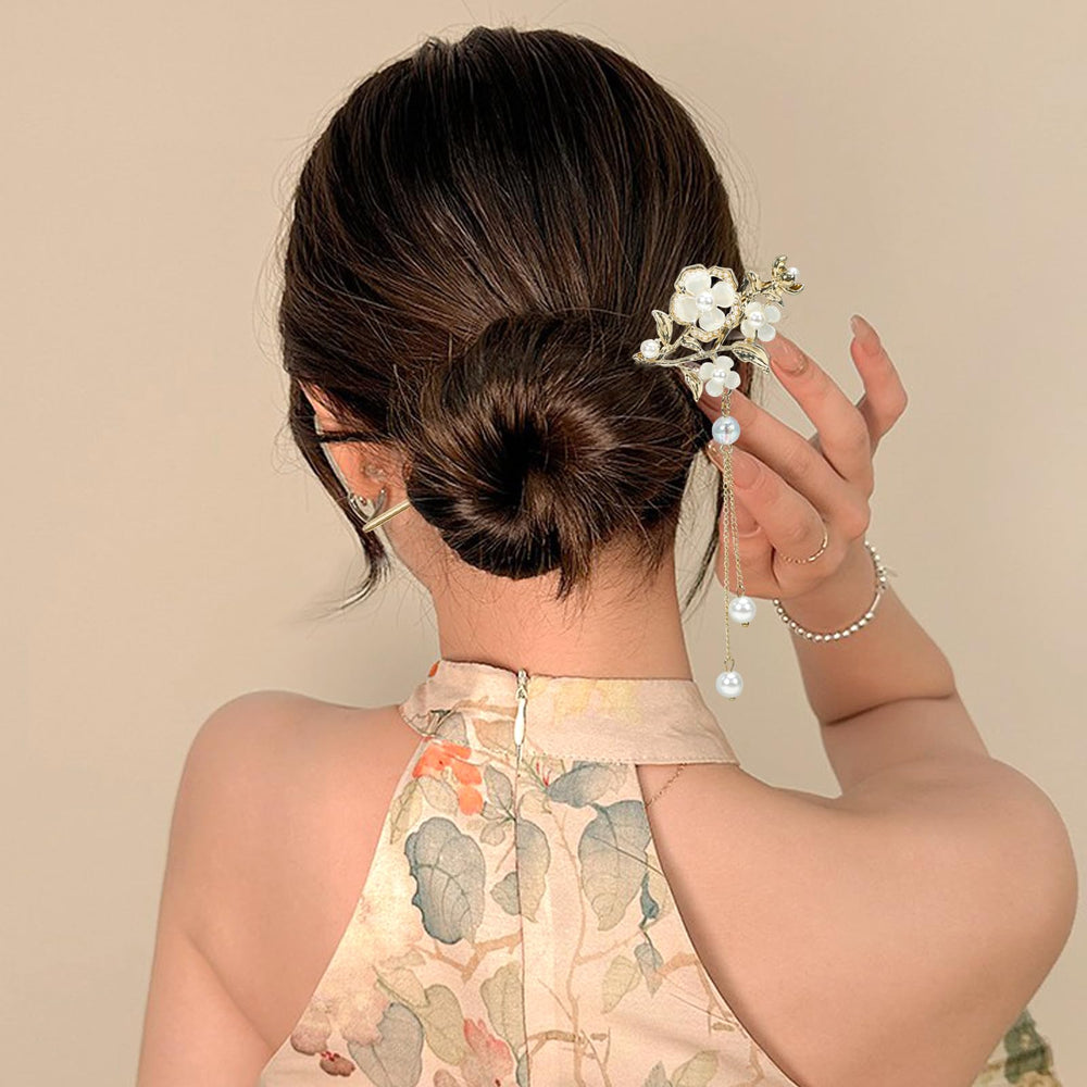 BQSAZHYJ 2Packs Lily of the Valley Hair Sticks – Beige Hanfu Hair Acce ...