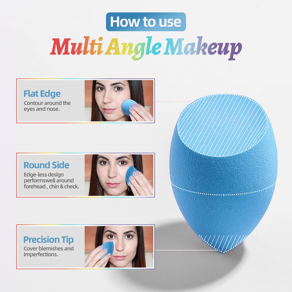 BS-MALL Conjunto de 7 Esponjas de Maquillaje – Libre de Látex, Uso Húm ...