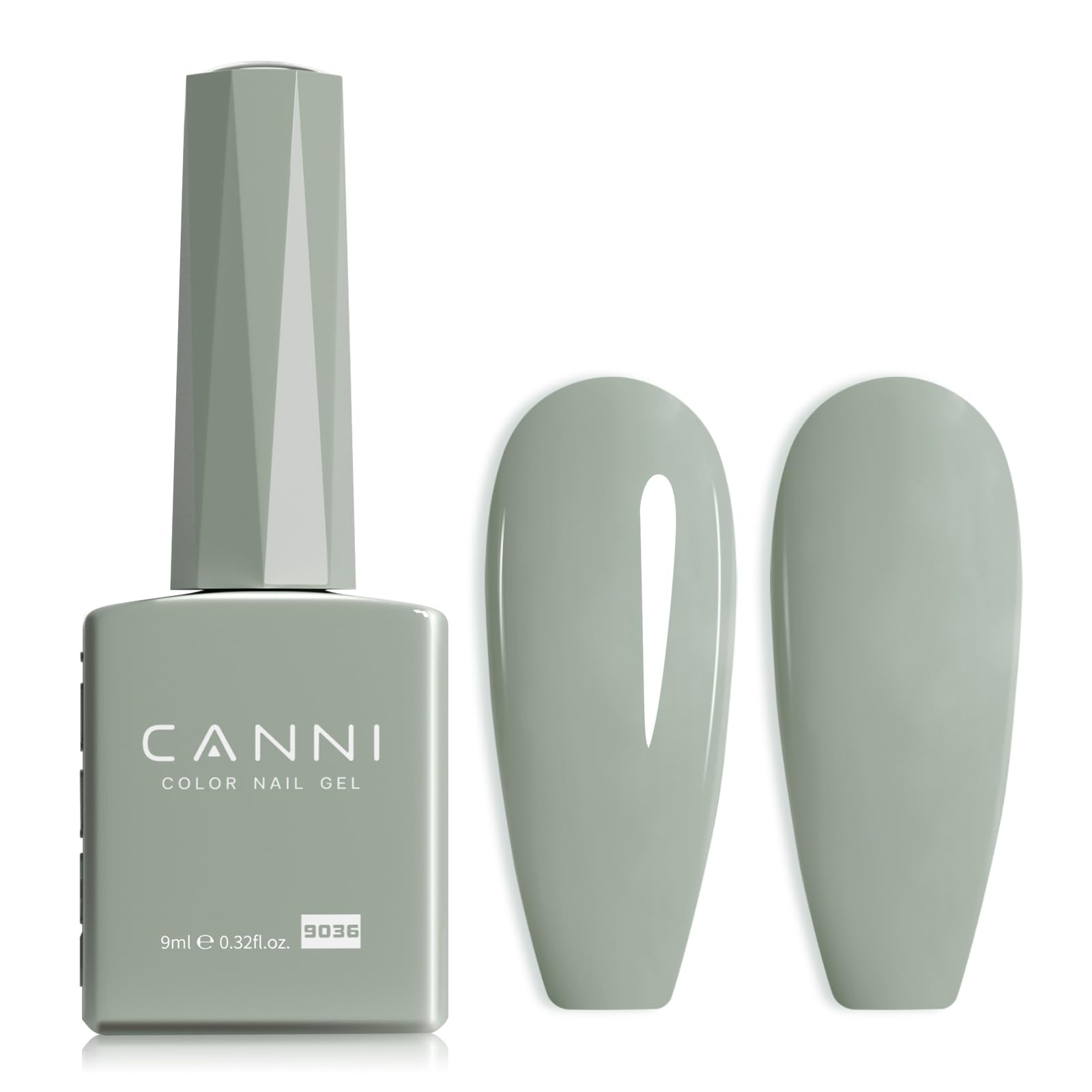 CANNI Light Green Gel Nail Polish – Sage Green Mint, High Gloss, Soak ...