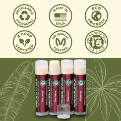 Earth's Daughter SPF Lip Balm Cherry Flavor 4-Pack | Organic Lip Sunsc ...