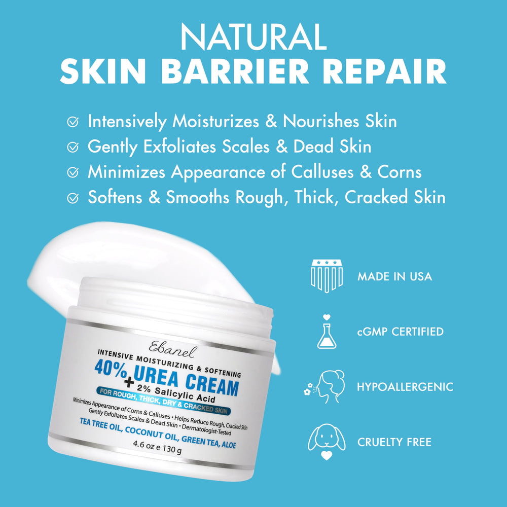 Ebanel Urea Cream 40% + Salicylic Acid 2% – Foot Care Keratolytic Crea ...