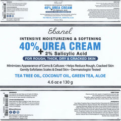 Ebanel Urea Cream 40% + Salicylic Acid 2% – Foot Care Keratolytic Crea ...
