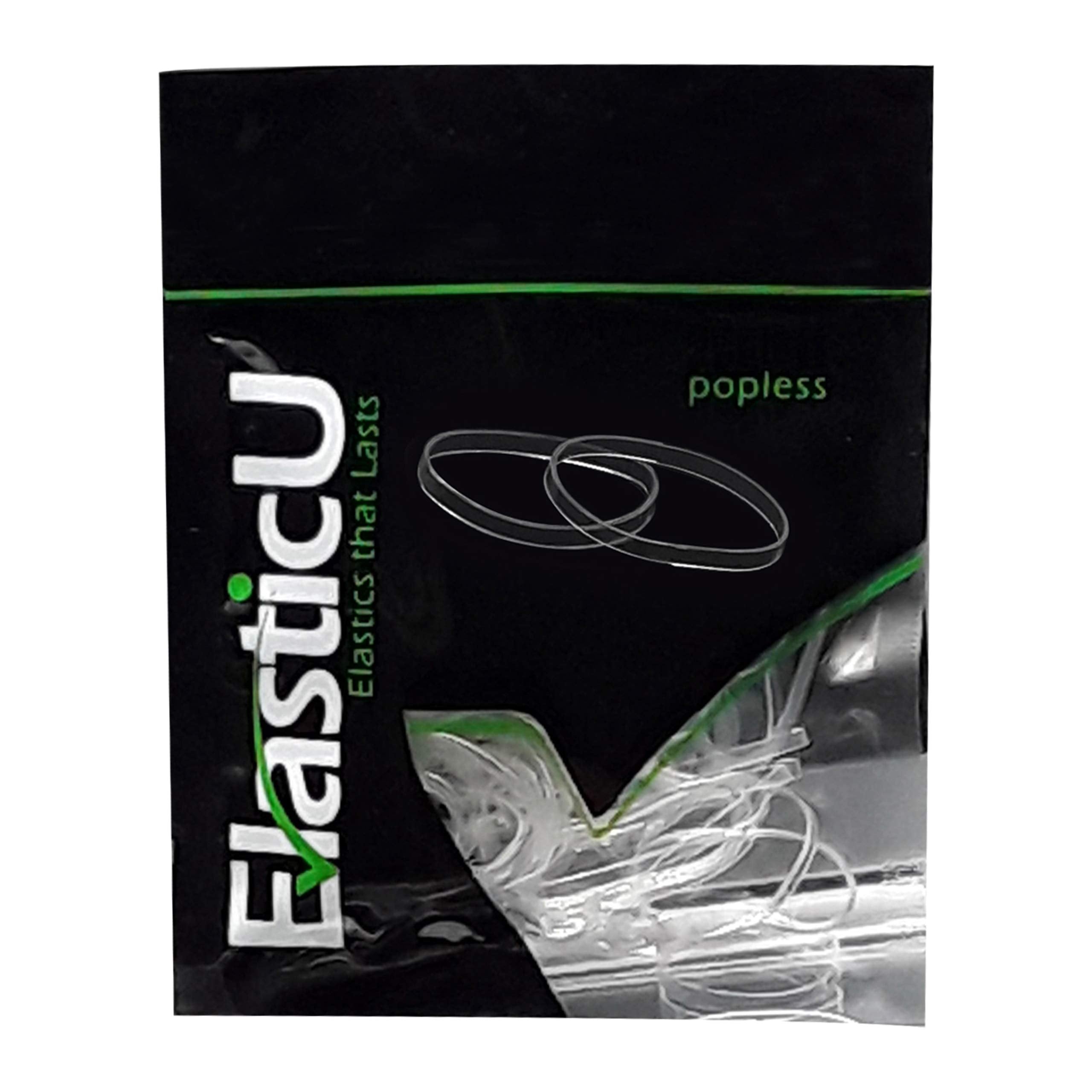 ElasticU Hair Elastics - Strong Clear Premium Polybands (70-Pack ...