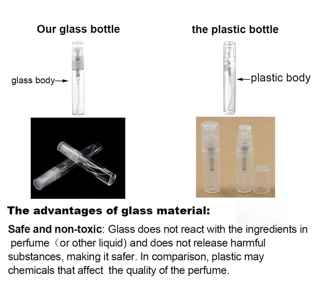 Elfenstall 10x 5ml Mini Clear Glass Atomizers — Travel Fragrance Bottl ...