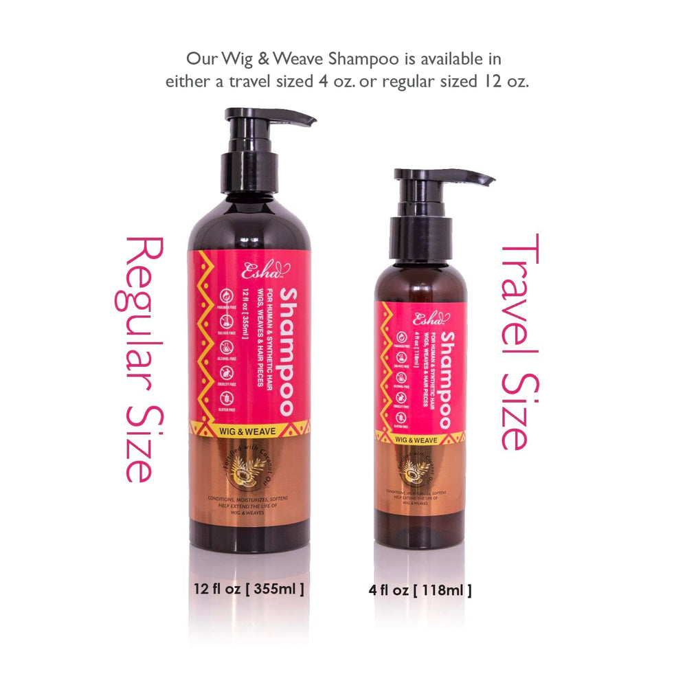Esha Wig & Weave Revitalizing Shampoo – Coconut Oil Infused, Sulfate-F ...