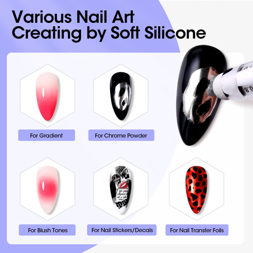 GELLEN 5-in-1 Nail Dotting Pen – 4 Tips, Gems & Chrome Powder Tool ...