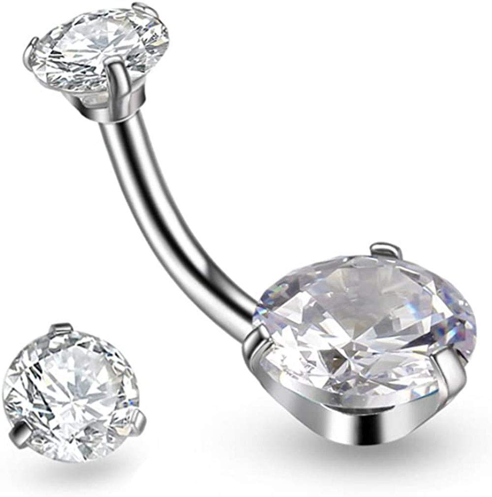 Jconly Pain-Free Belly Button Piercing Kit – 14G Hypoallergenic Needle ...