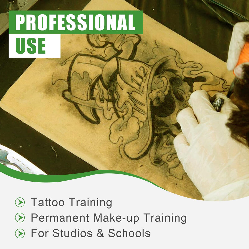 JCONLY Premium Tattoo Practice Skin - 3mm Thick, 10-Pack, Double-Sided ...