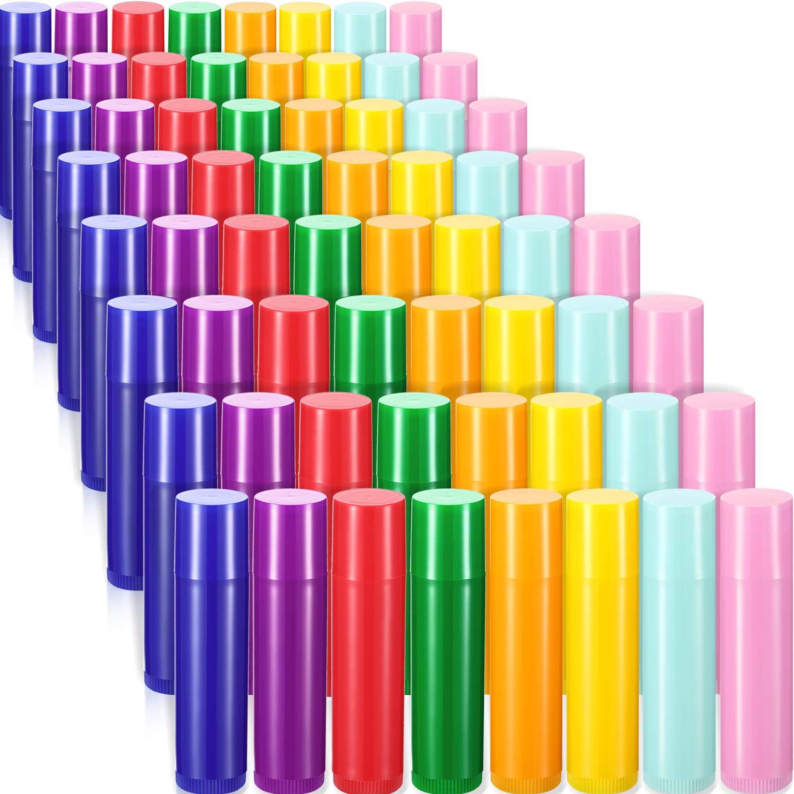 Maitys 64 Pcs Lip Balm Tubes 5ml – Refillable Rotatable Containers in ...