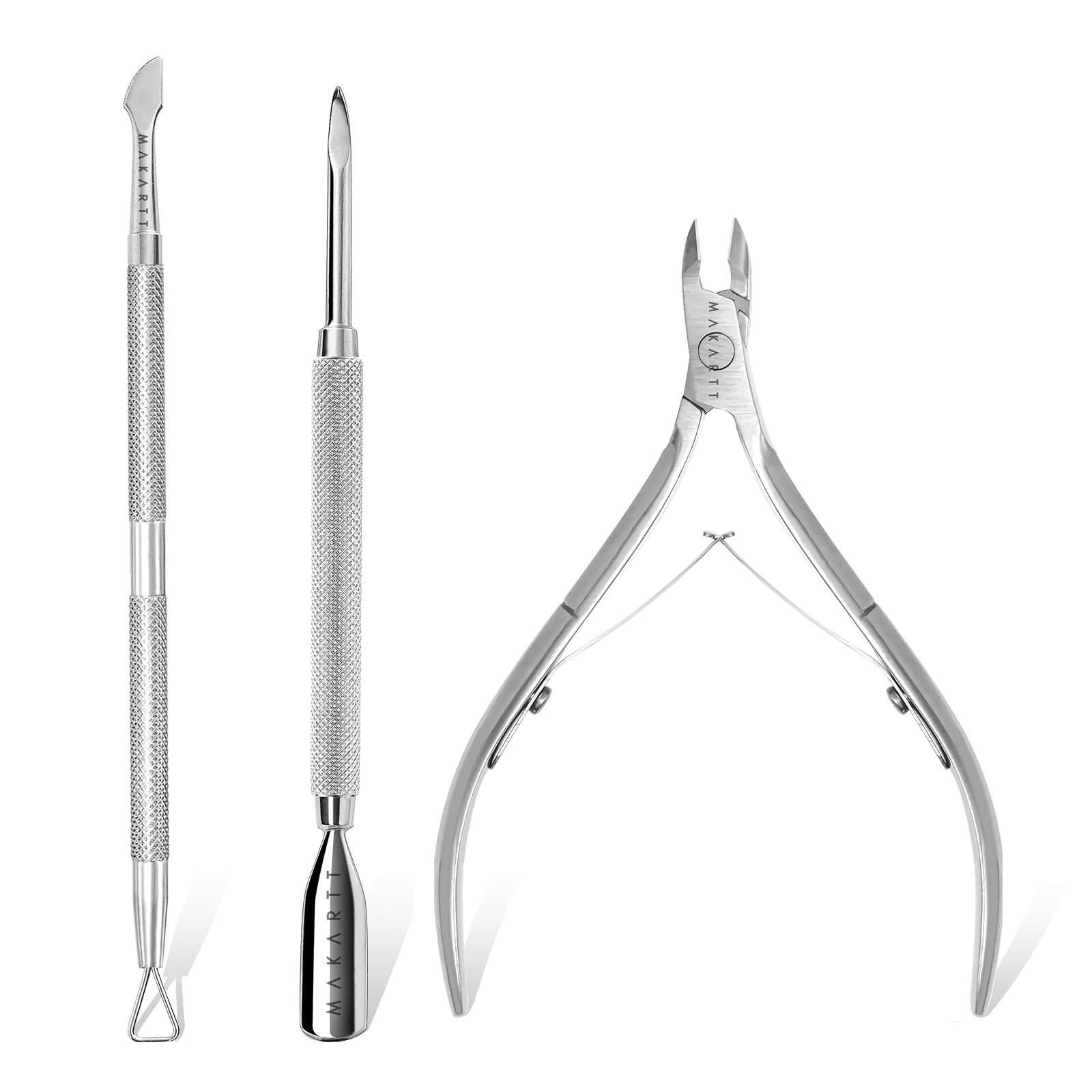 Makartt Cuticle Trimmer 3-in-1 Nail Care Kit – Stainless Steel, Ergono ...