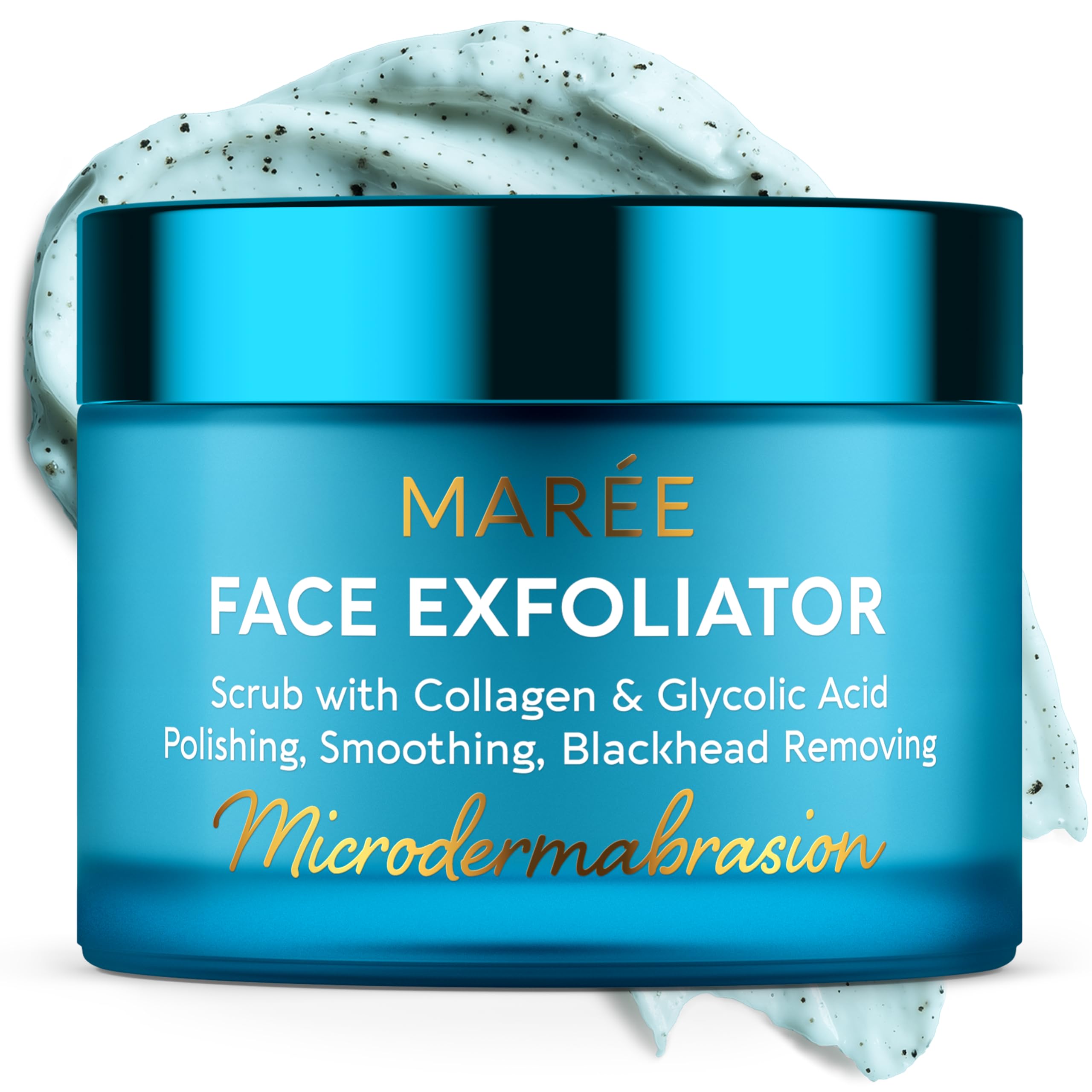 MAREE Face Exfoliator — Gentle Glycolic + Collagen Microdermabrasion S ...