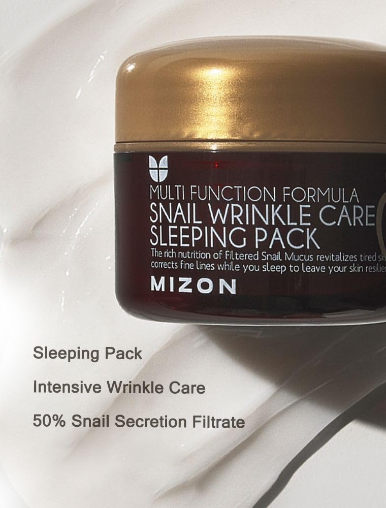 MIZON Snail Wrinkle Care Sleeping Pack - Overnight Nourishing Mask 2.7 ...