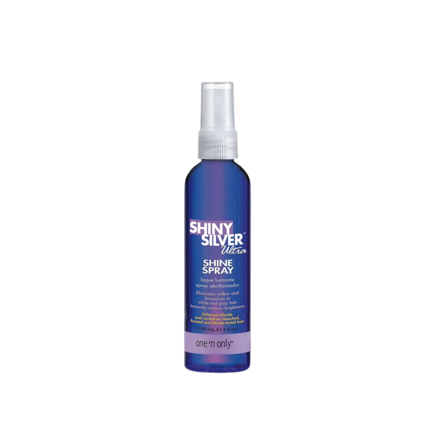 One 'N Only Shiny Silver Ultra Shine Spray — Purple Hair Shine, UV & T ...