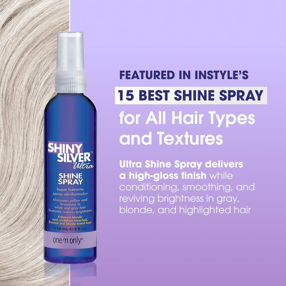 One 'N Only Shiny Silver Ultra Shine Spray — Purple Hair Shine, UV & T ...