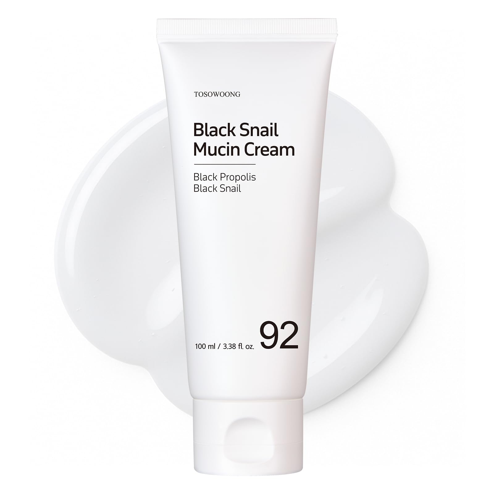 TOSOWOONG Black Snail Mucin 92% Face Cream – Lightweight Propolis Mois ...