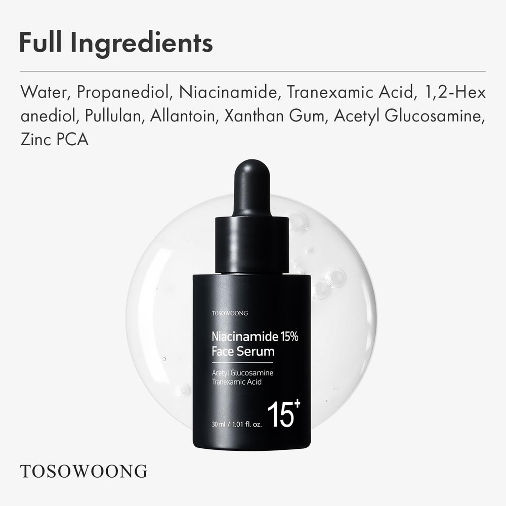 TOSOWOONG Niacinamide 15% Serum – Dark Spots, Pore Minimizer, Glass Sk – Canadian Glow | Beauty ...
