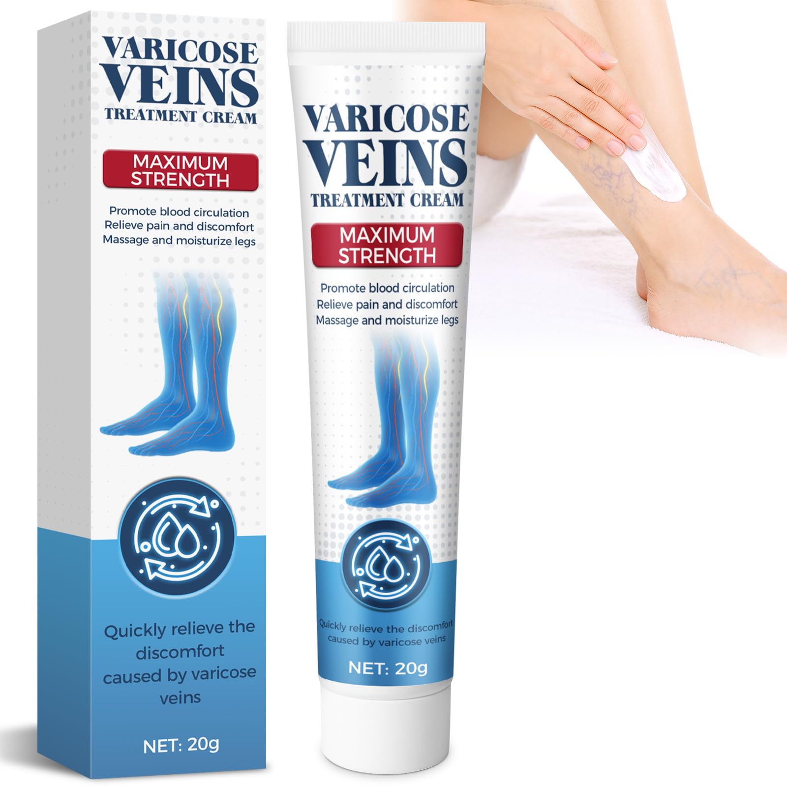 Wonshine Varicose Veins Treatment for Legs – Gentle Cream for Spider V ...