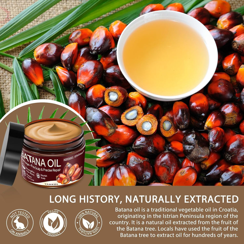 YANKOL 100% Raw Batana Oil for Hair Growth – Unrefined, Dr Sebi Recomm ...